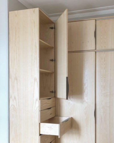 Veneered Ash Wardrobe | Pete Hewitt Woodwork